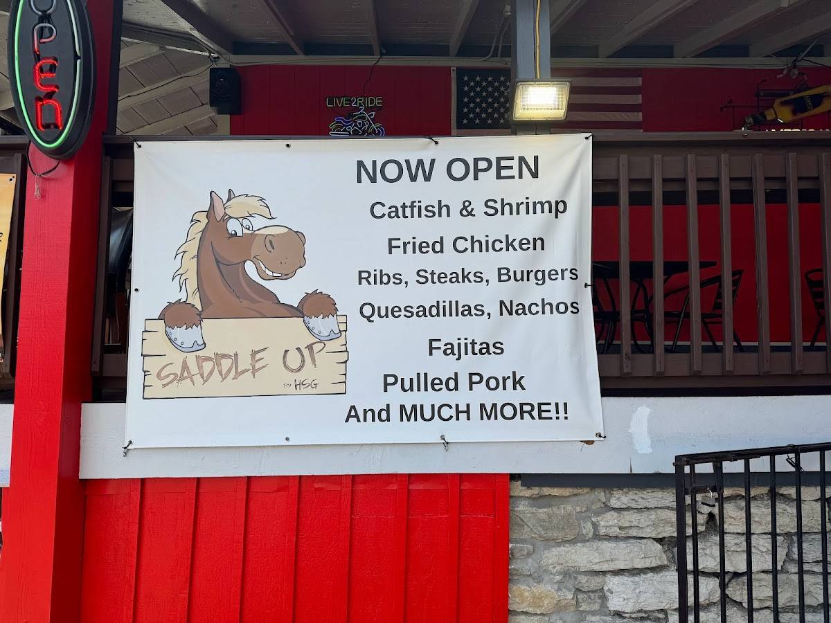 Menu at Saddle Up restaurant, Eureka Springs