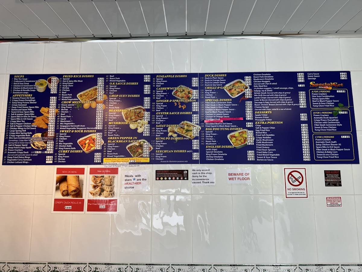 Menu at Sage fast food, Mirfield