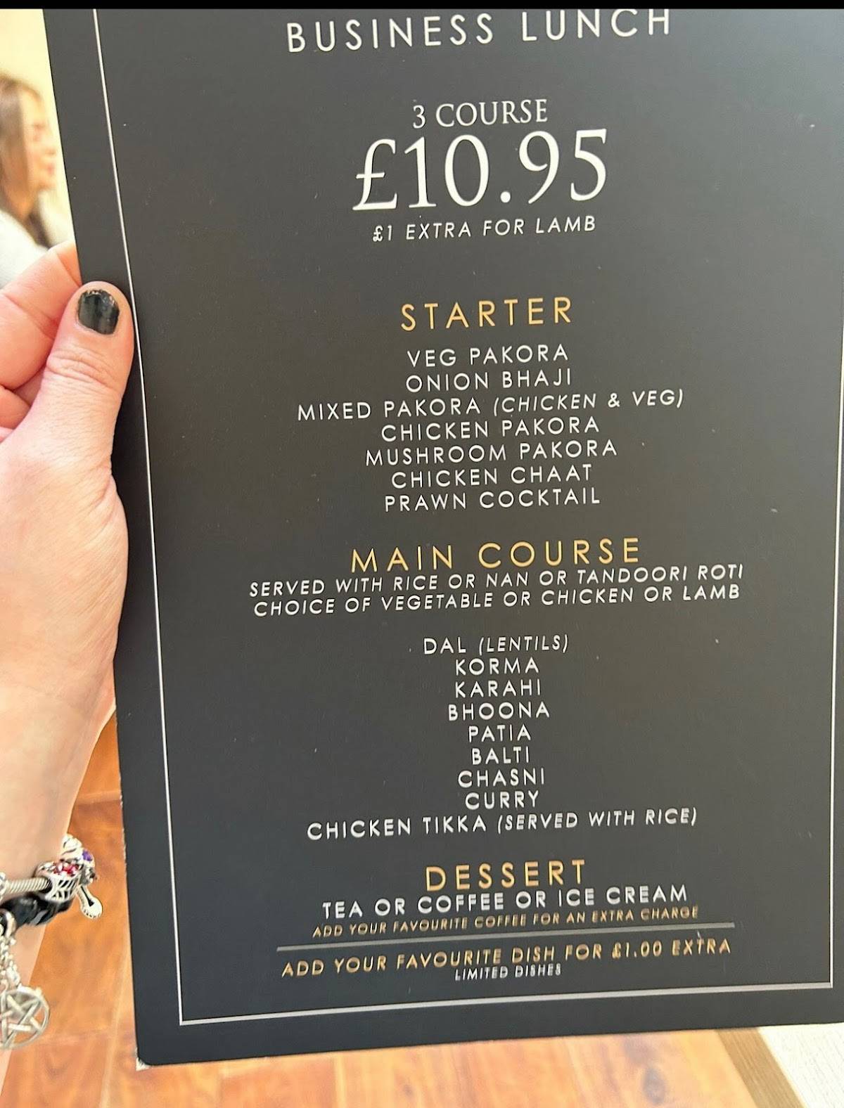 Menu at Motherland Spice restaurant, Saltcoats