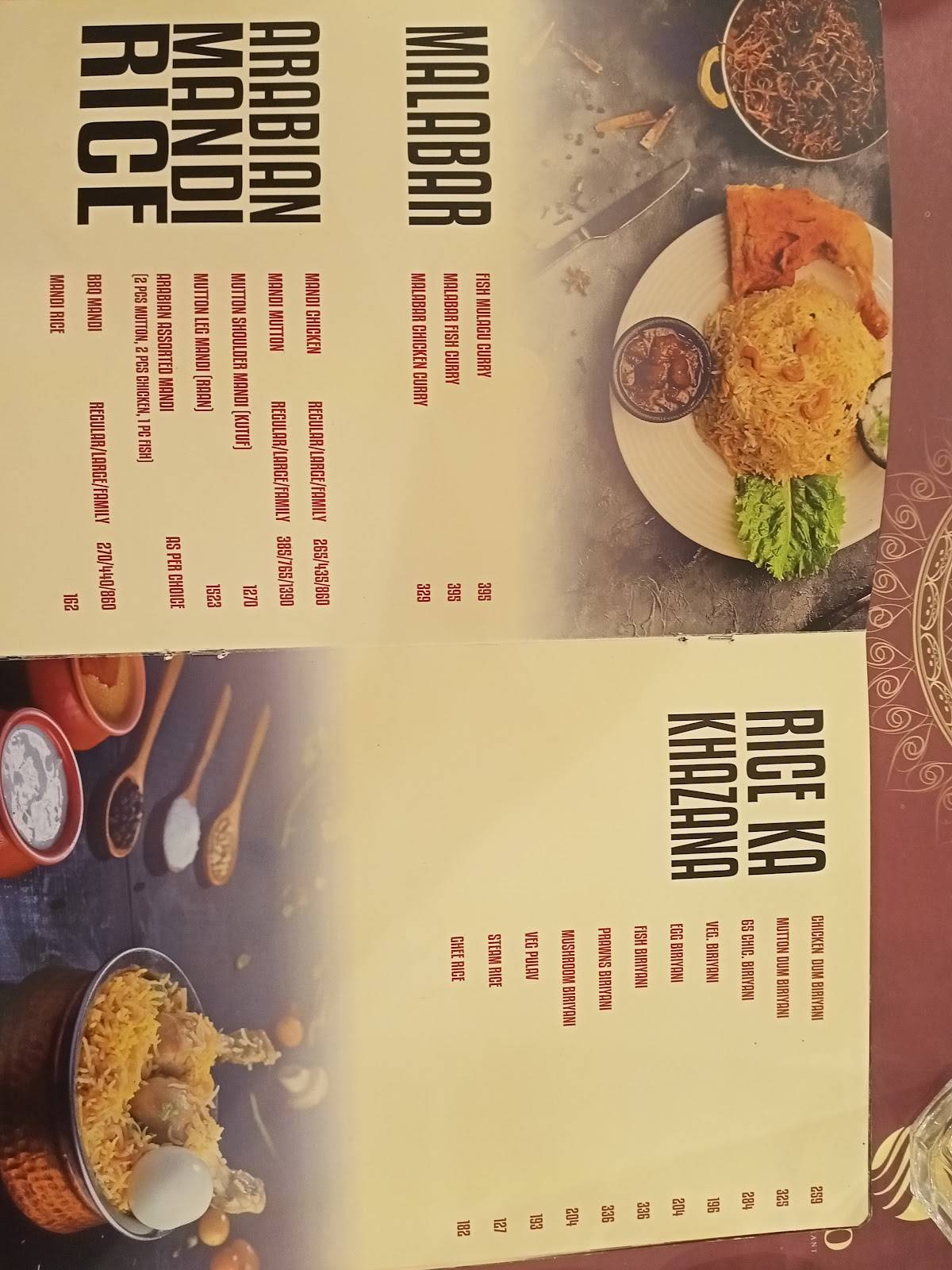 Menu at Samco Anna Nagar, Chennai