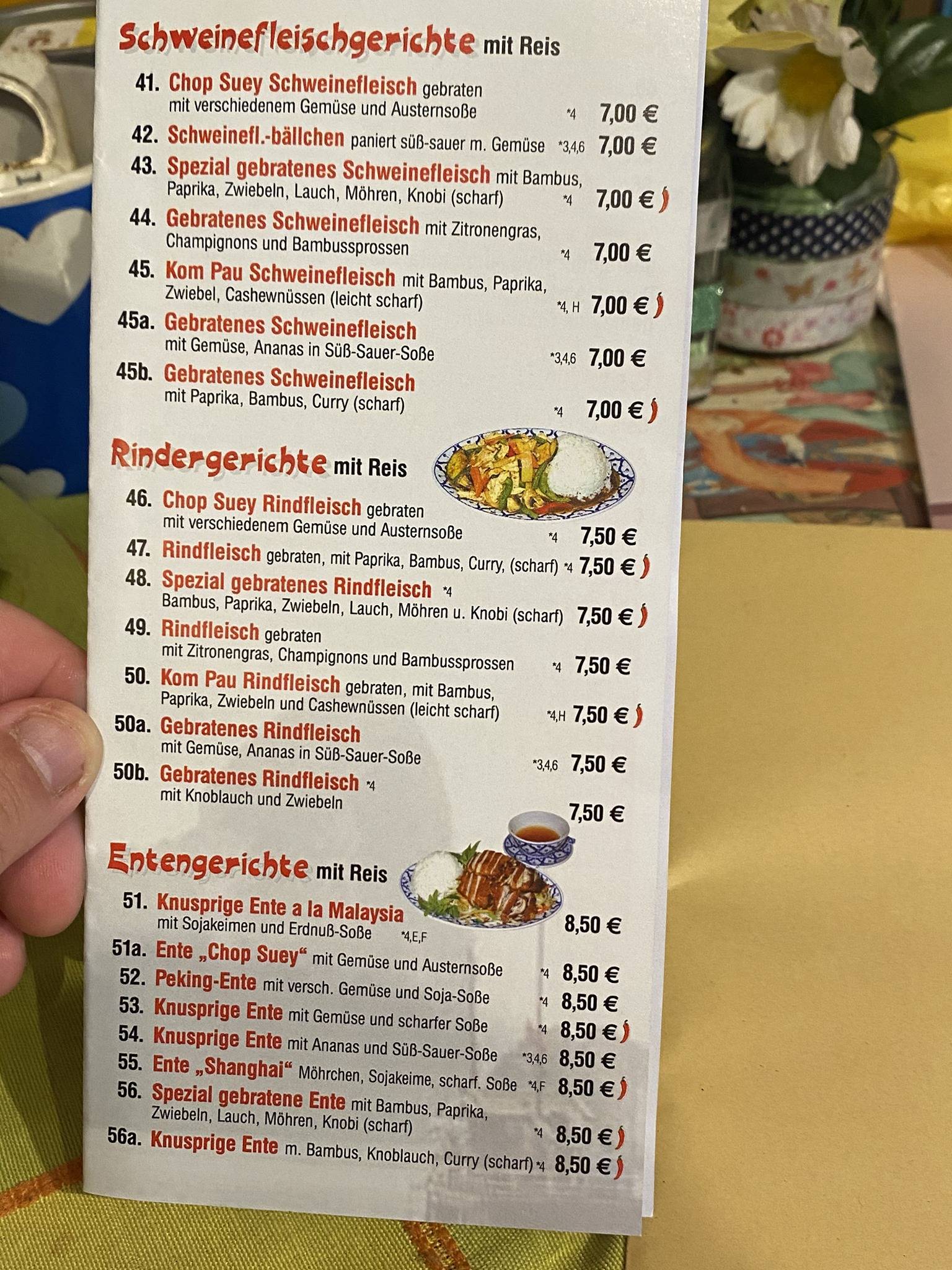 Speisekarte von Sao Mai Schnell-Imbiss restaurant, Weilburg