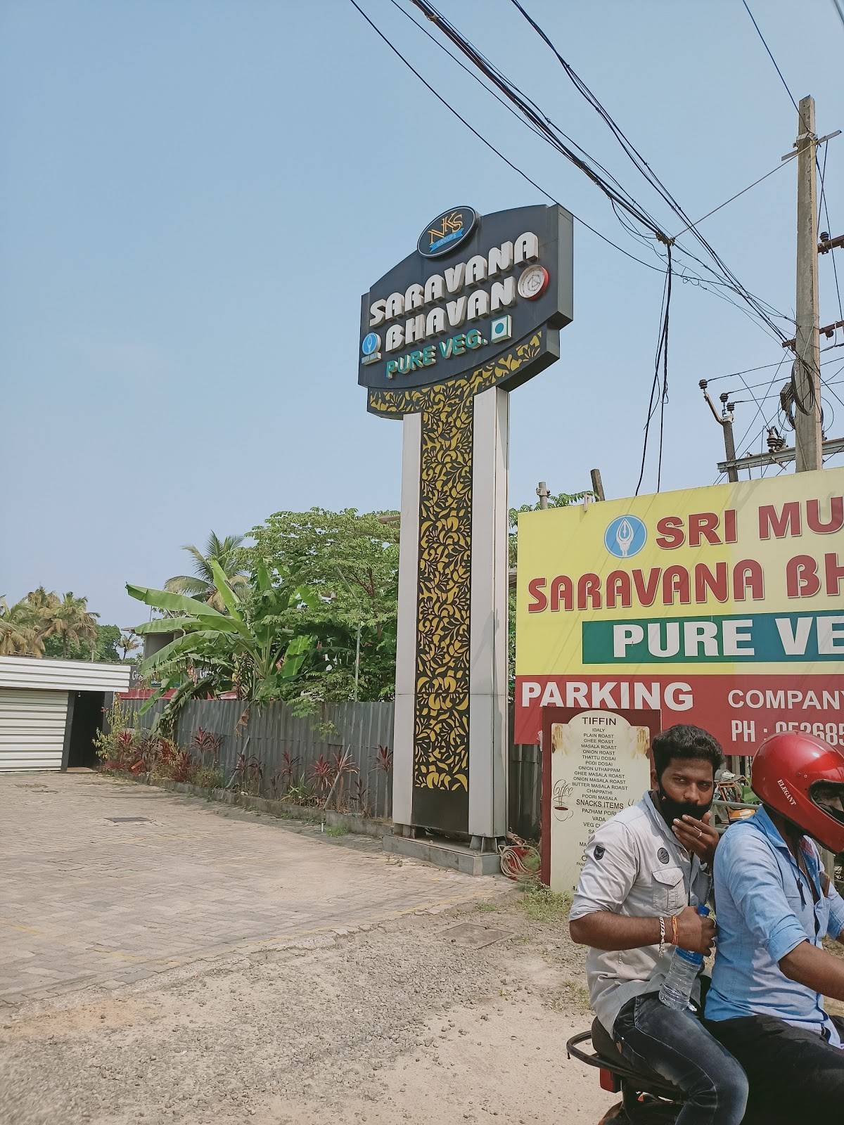 Menu at Saravana Bhavan, Kochi, Kadathukulam Buildings