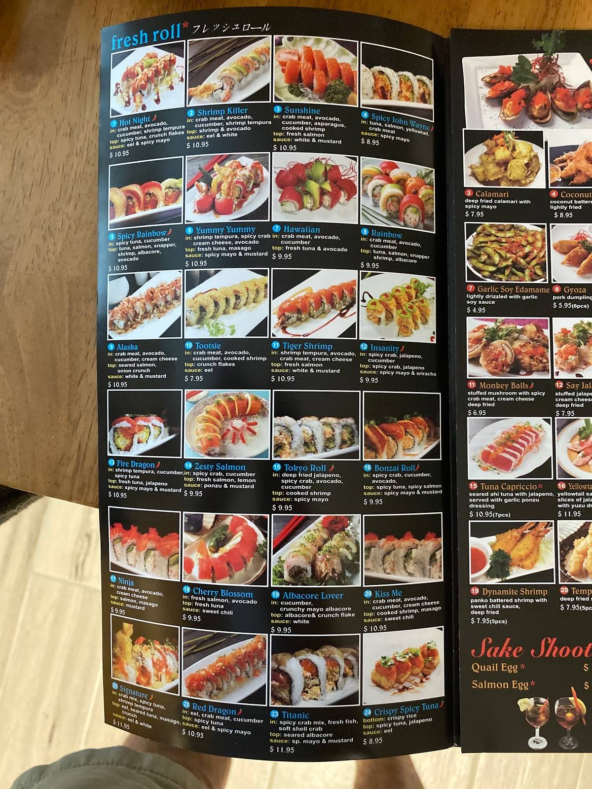 Menu at Say Sushi restaurant, Maricopa