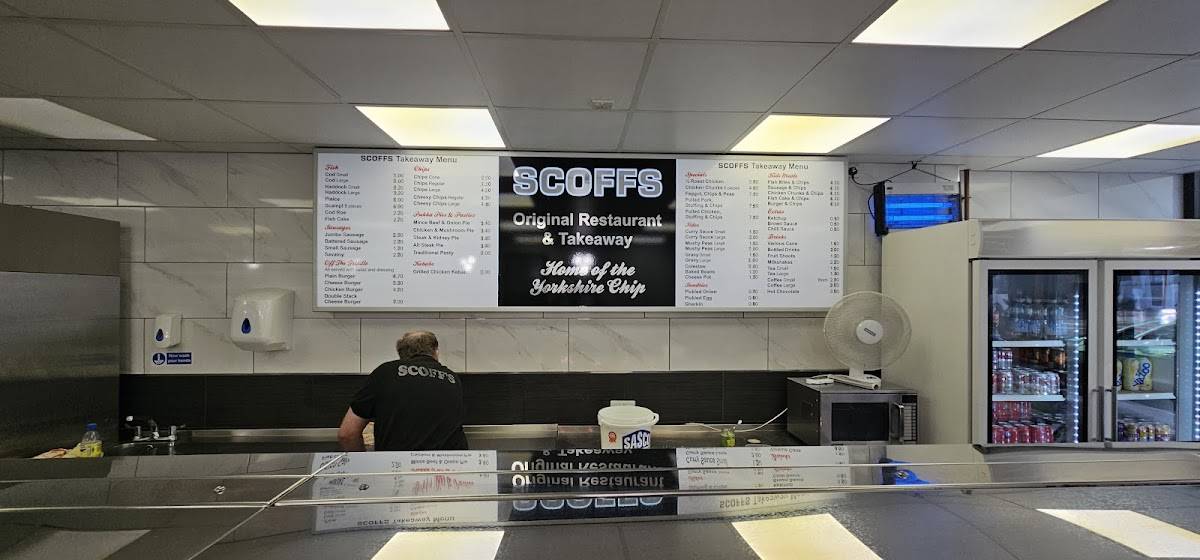 Menu at Scoffs fast food, Paignton