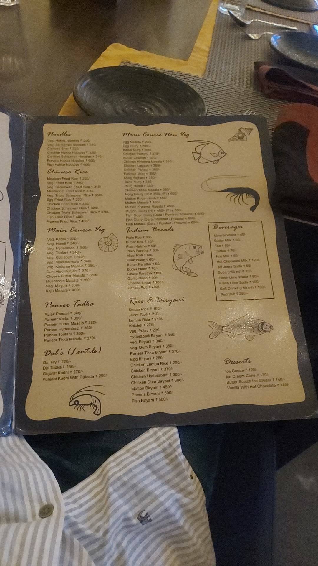 Menu at Sea View Beach Restro, Marwad, Nani