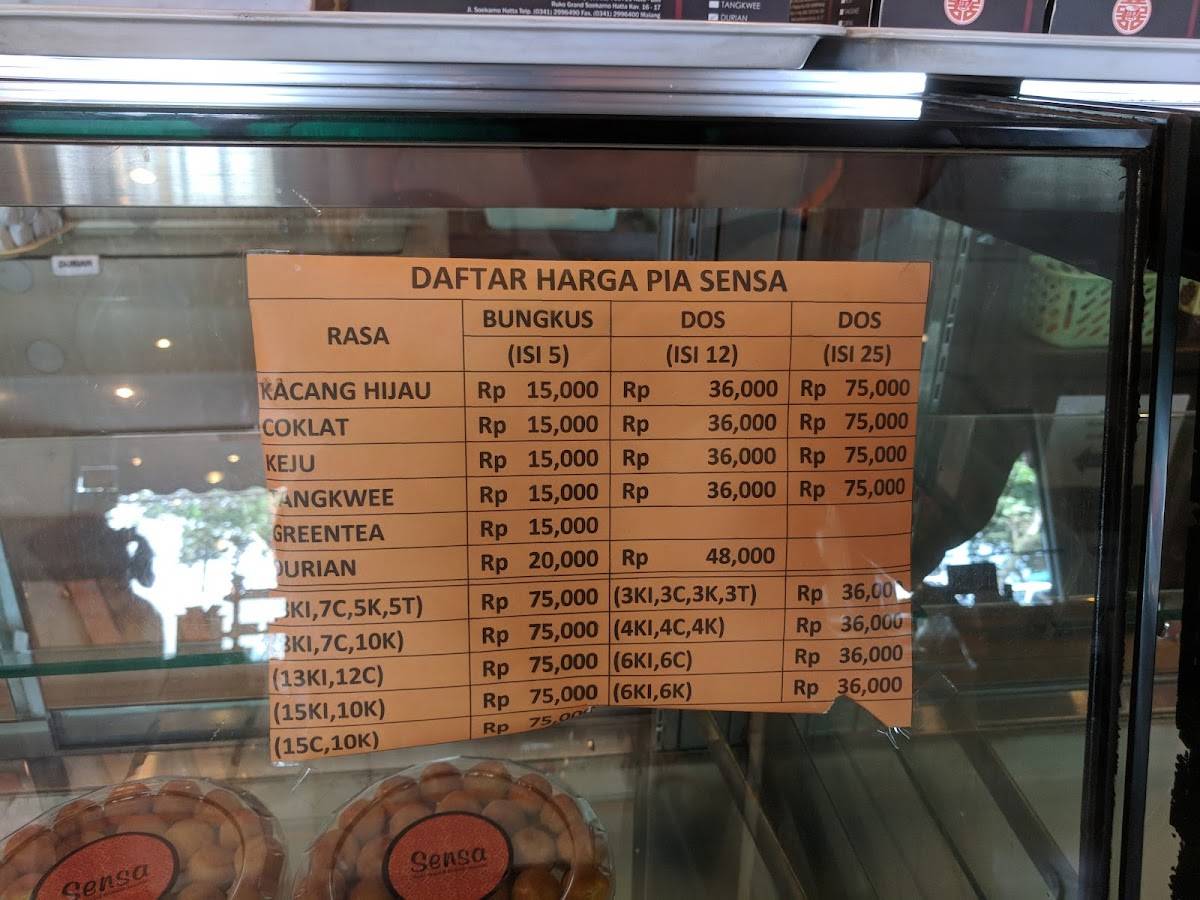 Menu at Sensa: Oleh-Oleh Pilihan khas Malang sejak 1998 cafe, Malang ...