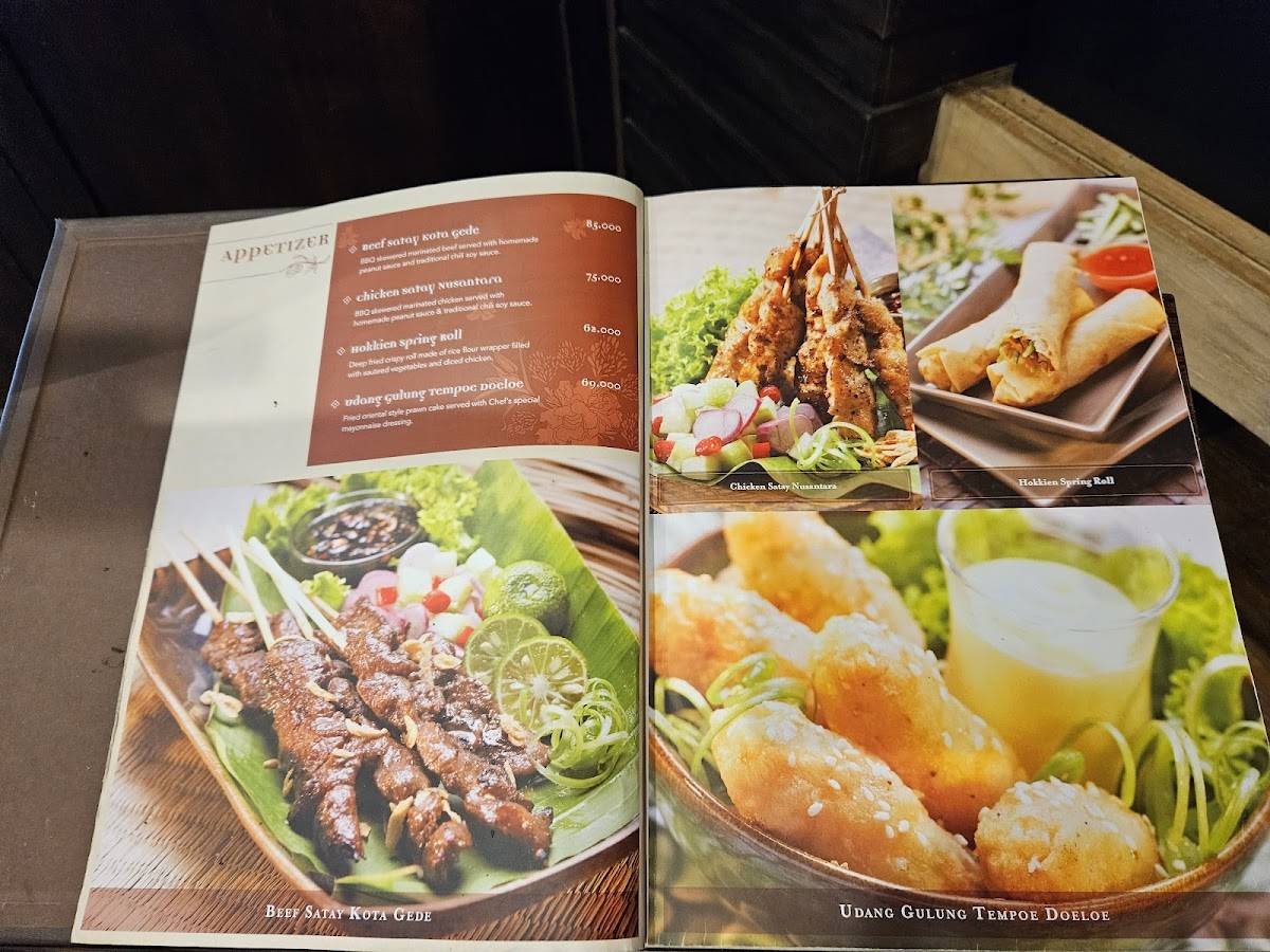 Menu at Seribu Rasa Menteng restaurant, Jakarta, Jl. H. Agus Salim No.128