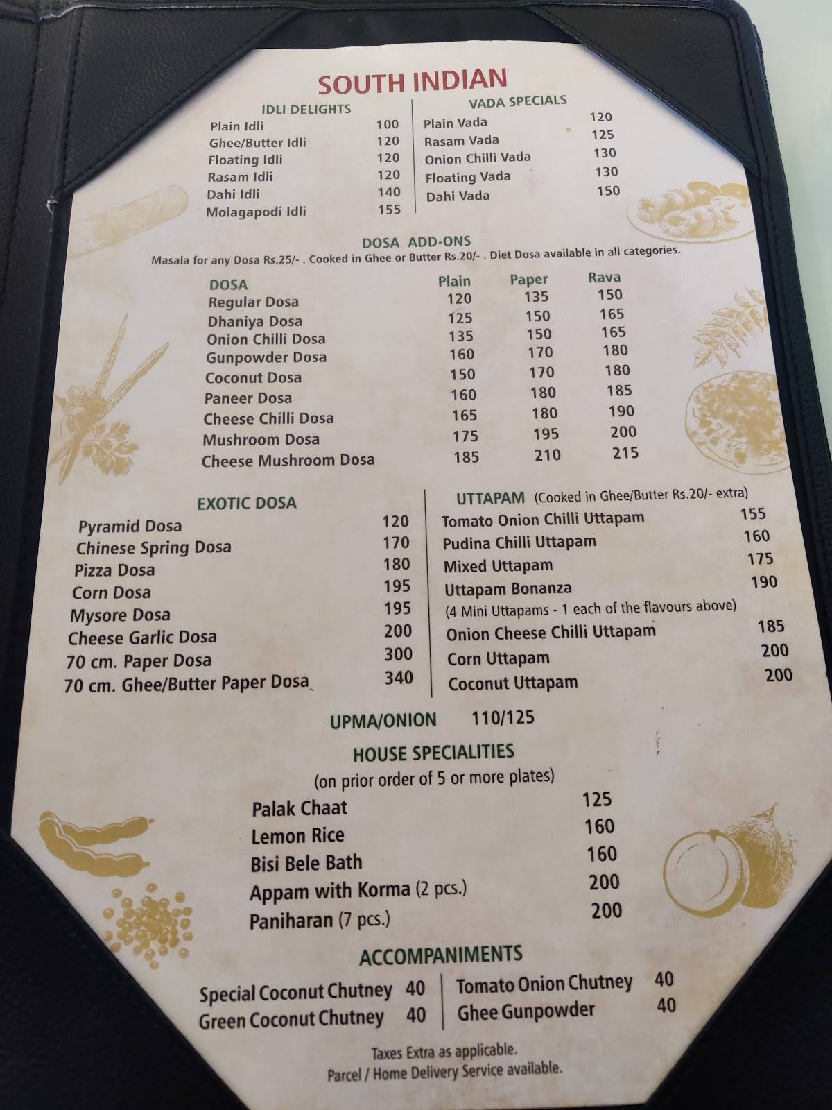 Menu at Seventh Heaven, Ranchi, 1st Floor