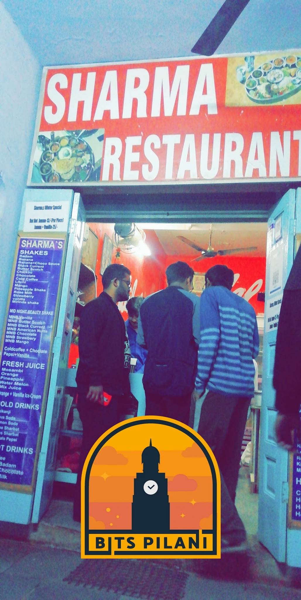 Menu at Sharma Restaurant, Pilani