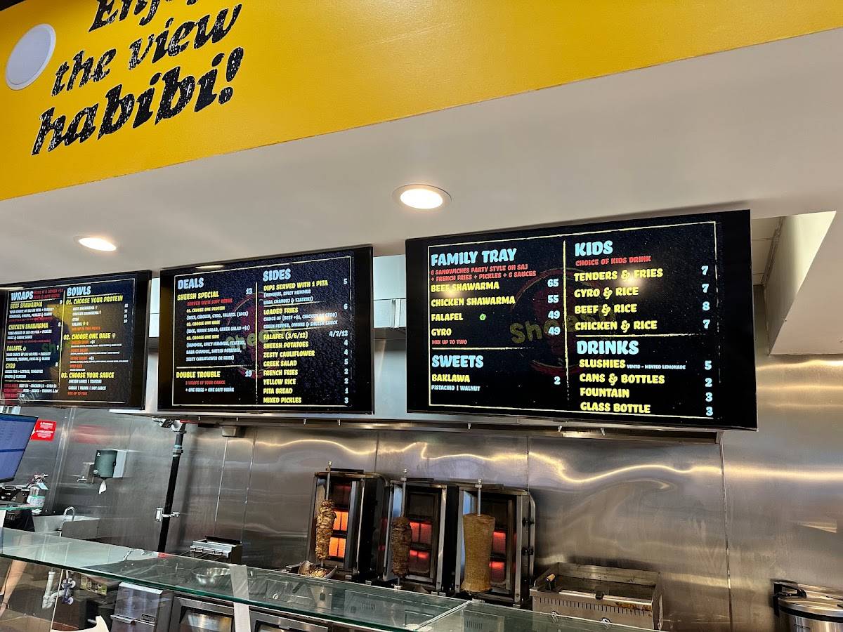 Carta del restaurante Sheesh Kitchen, McKinney