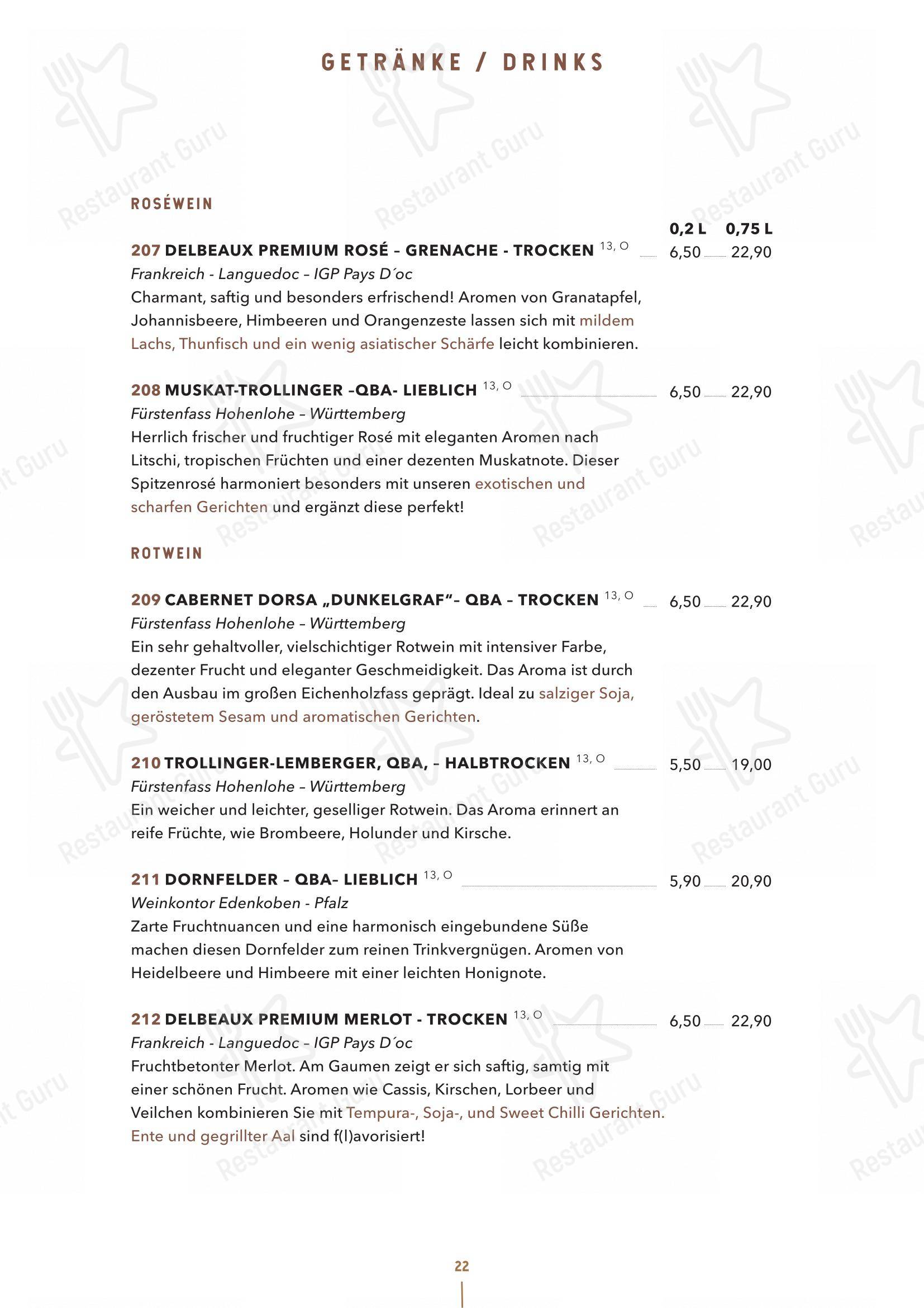 Speisekarte von Shima Restaurant - Großenhain, Großenhain