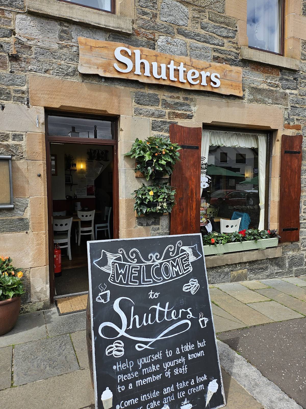 Menu at Shutters Restaurant, Killin