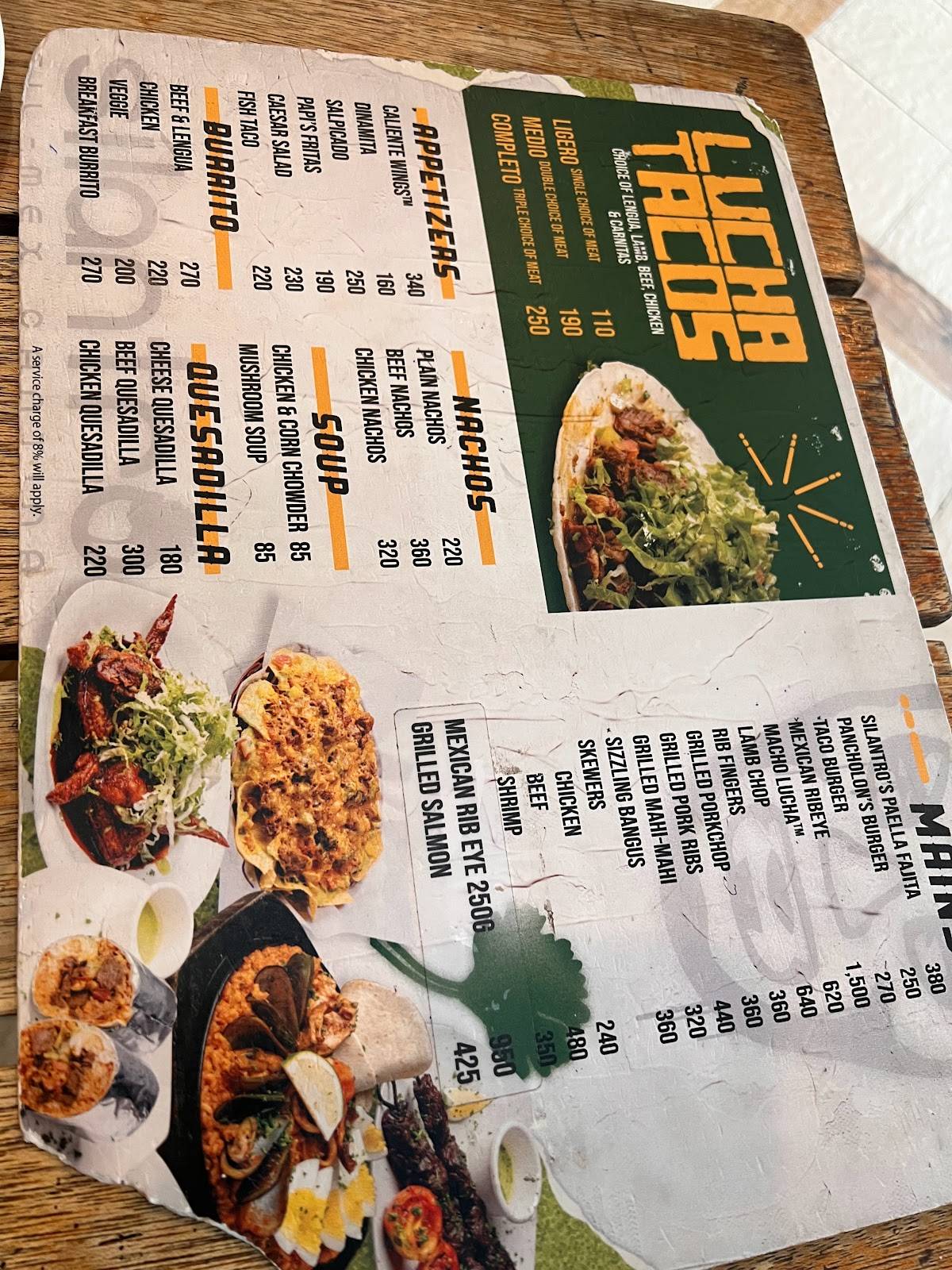 Menu at Silantro Fil-Mex Cantina restaurant, Pasig