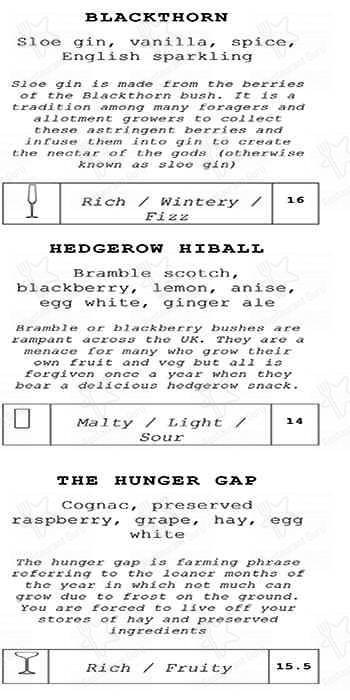 Menu at Simpson's in the Strand restaurant, London