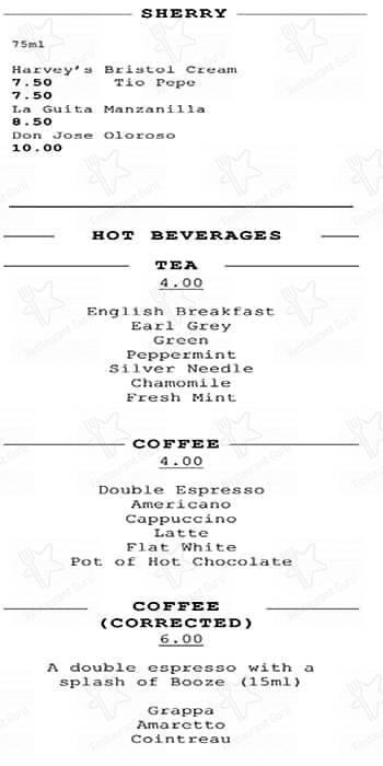 Menu at Simpson's in the Strand restaurant, London