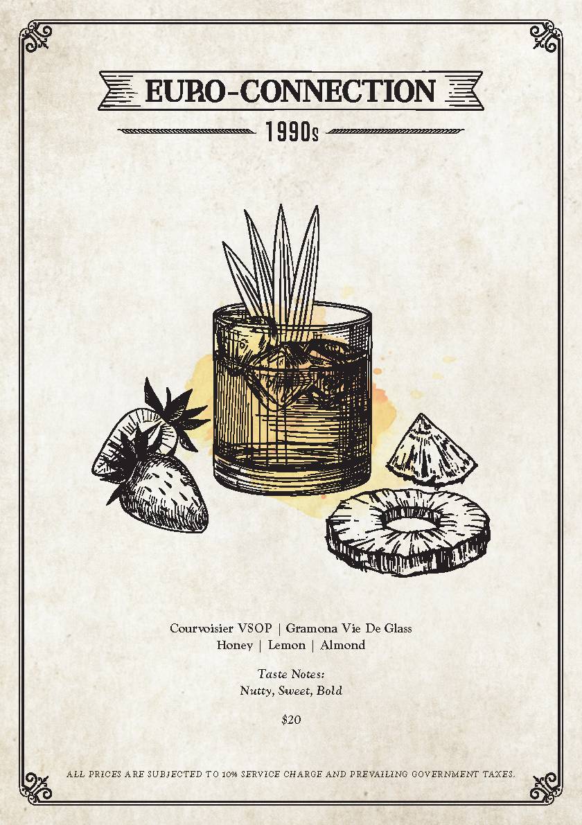 Menu at 1918 Heritage Bar at The Alkaff Mansion, Singapore