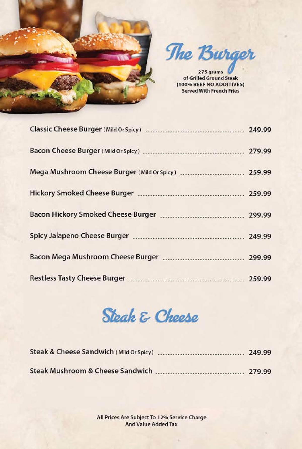 Menu at Sizzler (Mall of Egypt) restaurant, Sheikh Zayed City