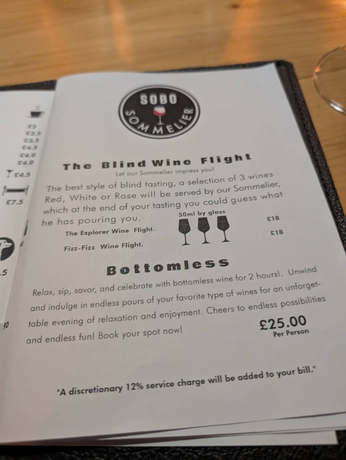 Menu at Sobo:Sommelier Southbourne. pub & bar, Bournemouth, 125-127 ...