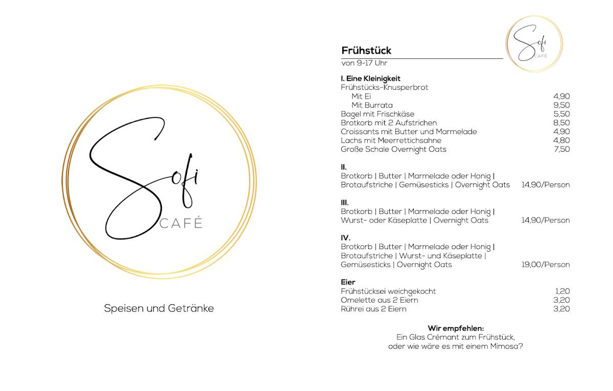 Speisekarte von Sofi - Café cafe, Bietigheim-Bissingen