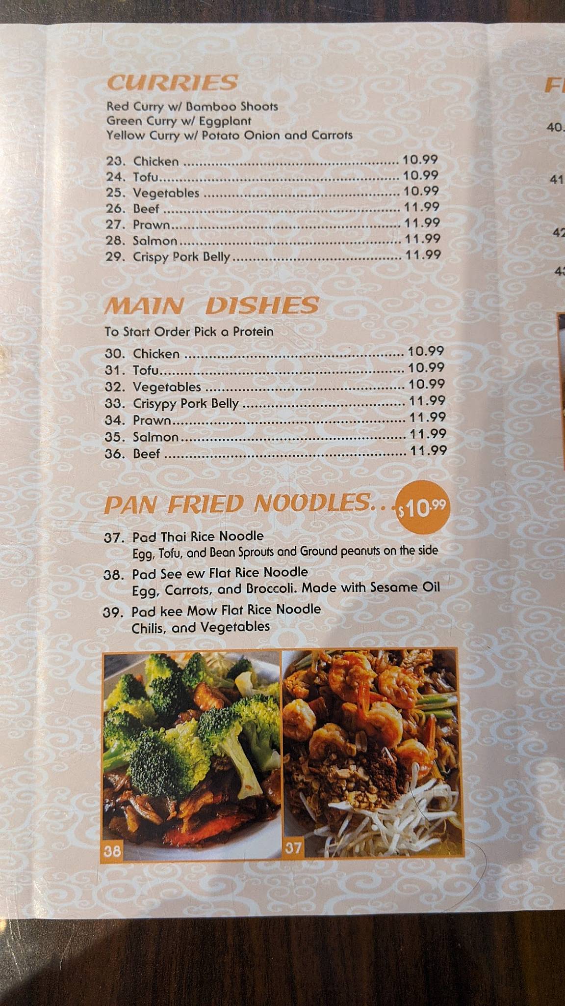 Menu at Som Tum Cafe, Daly City