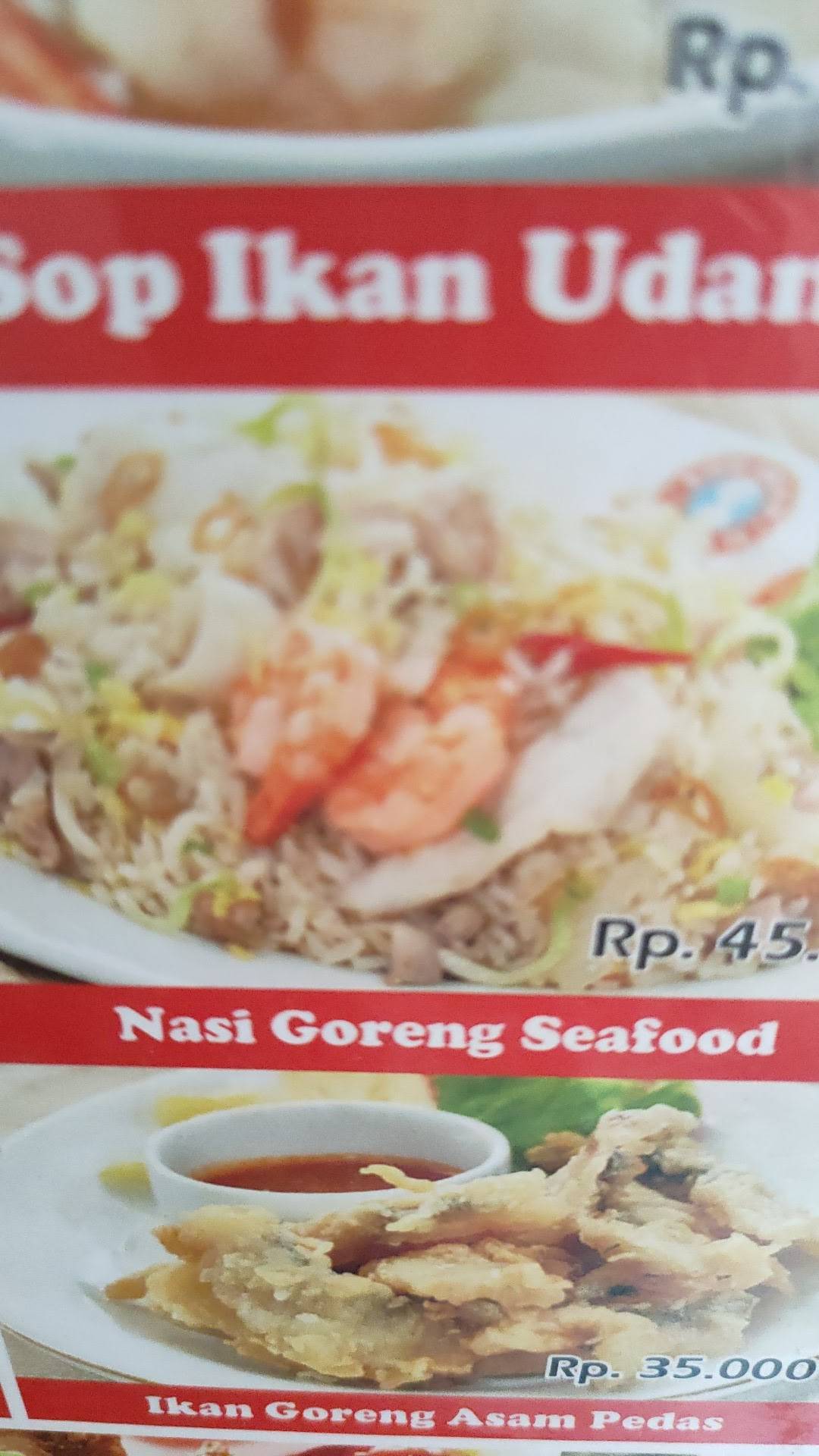 Menu at Sop Ikan Batam Citra 6 restaurant, Jakarta