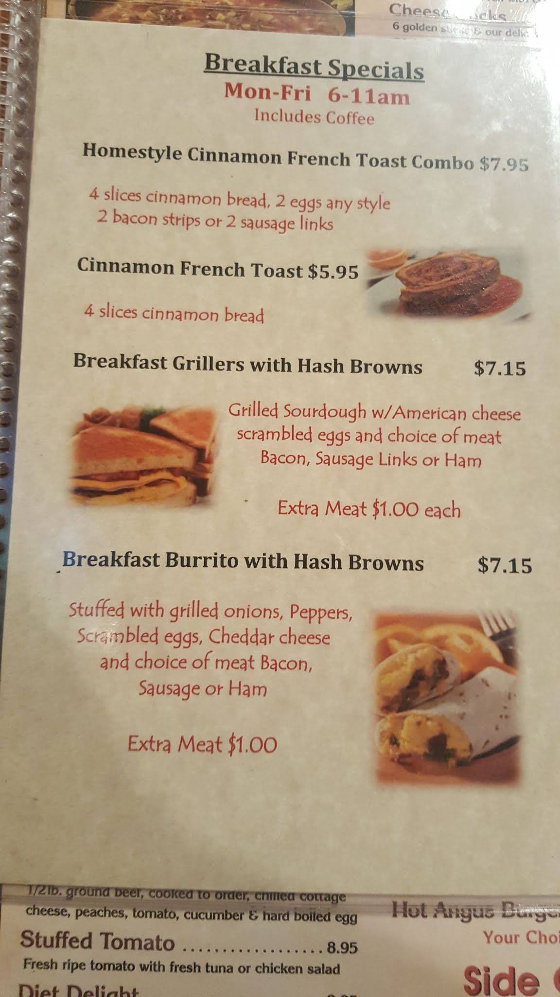 Menu at Neli's Restaurant, South Beloit