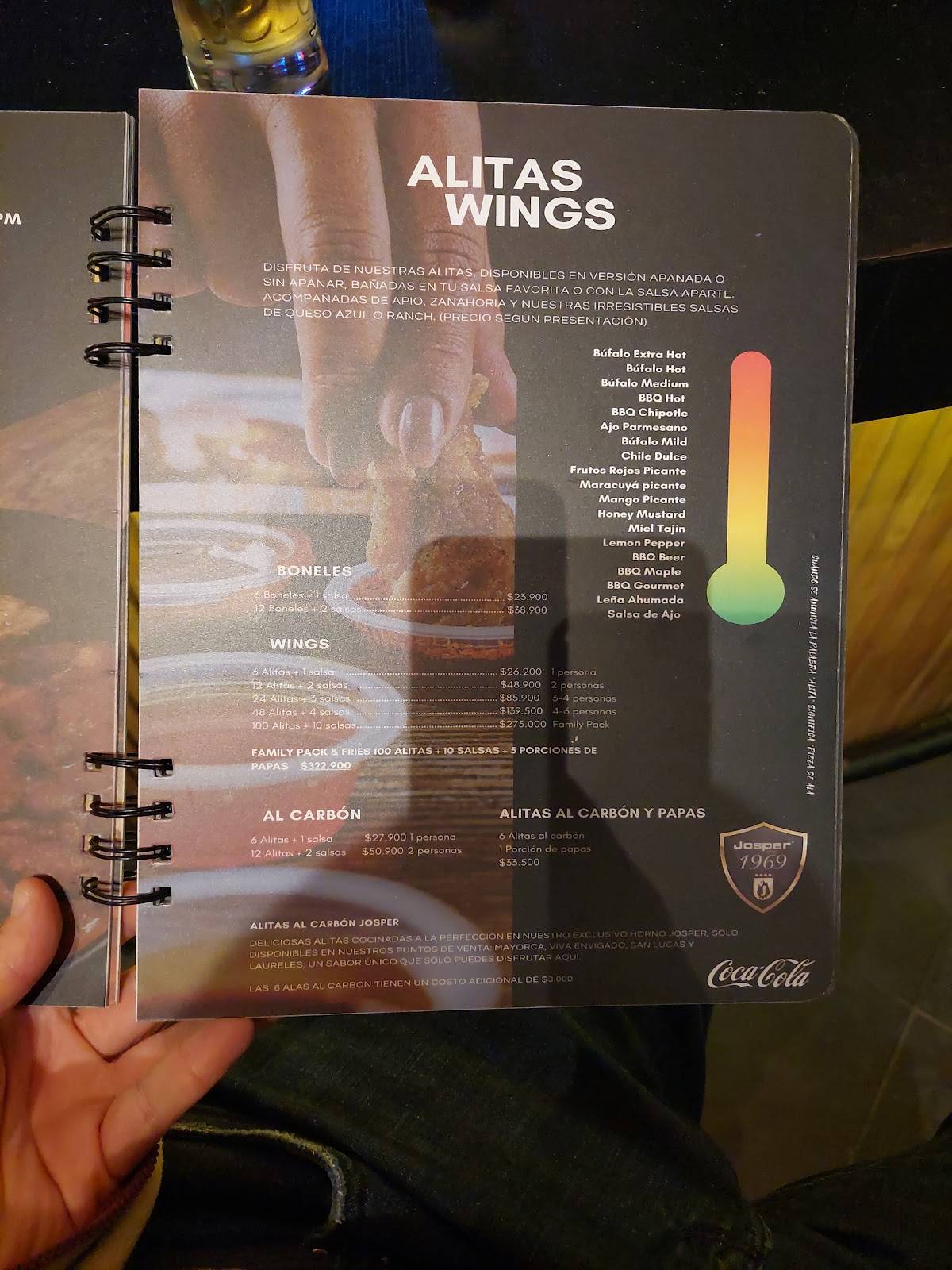 Carta del pub y bar Sport Wings - Laureles, Colombia, Tv 39D #39b-127