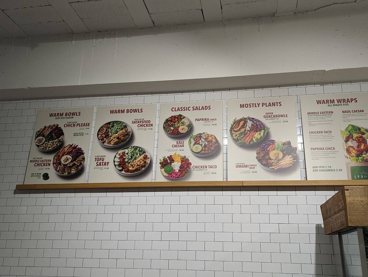 Menu at Sprout & Co pub & bar, Dublin, 33 Baggot Street Upper