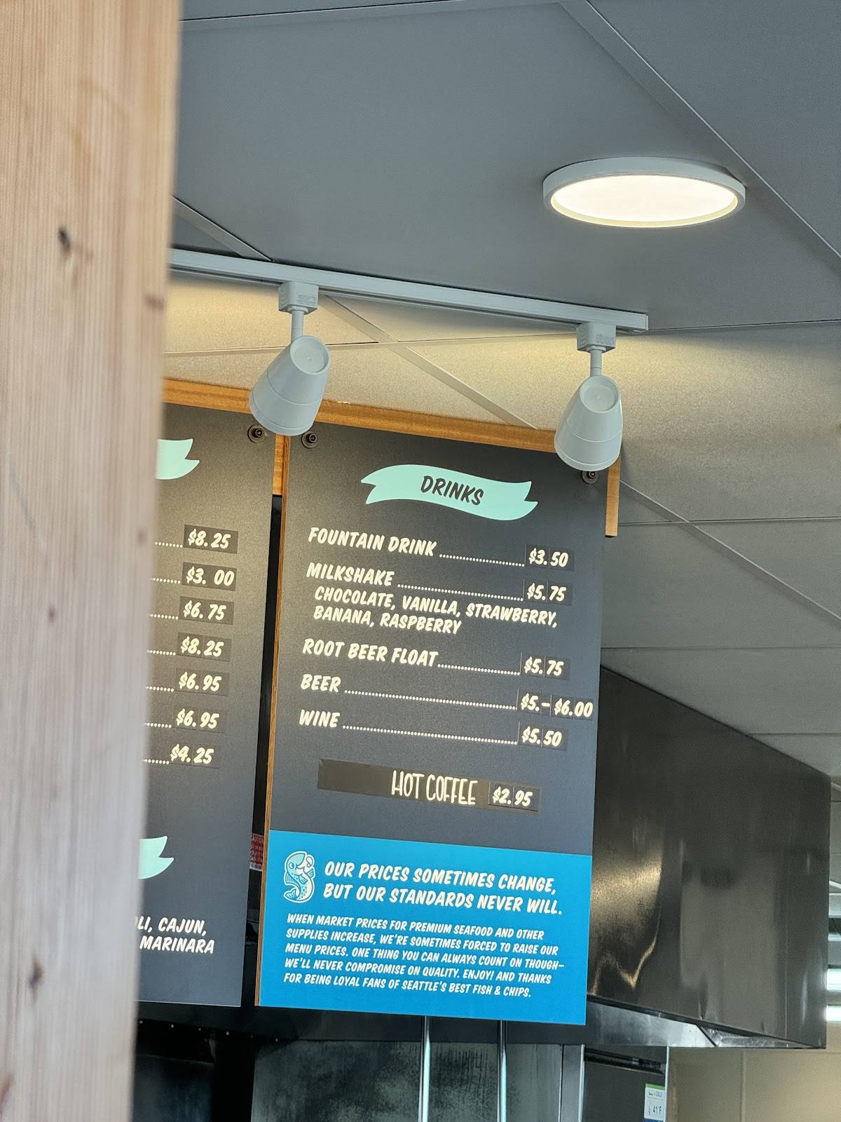 Menu at Spud Fish & Chips restaurant, Edmonds