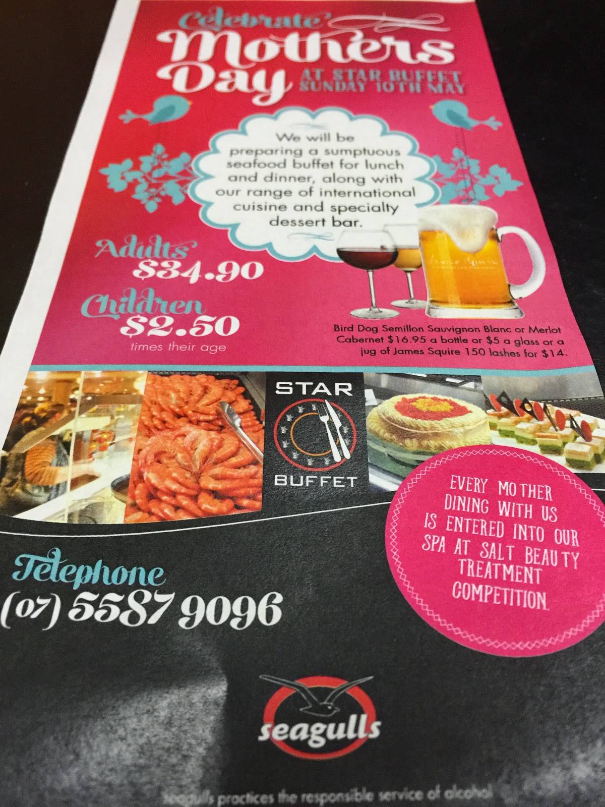 Menu at Star Buffet Tweed Heads Seagulls restaurant, Tweed Heads West ...