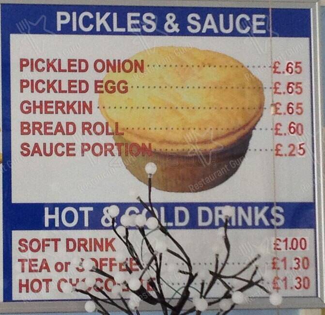 Menu at Station Fish Bar, London, 71 Station Road