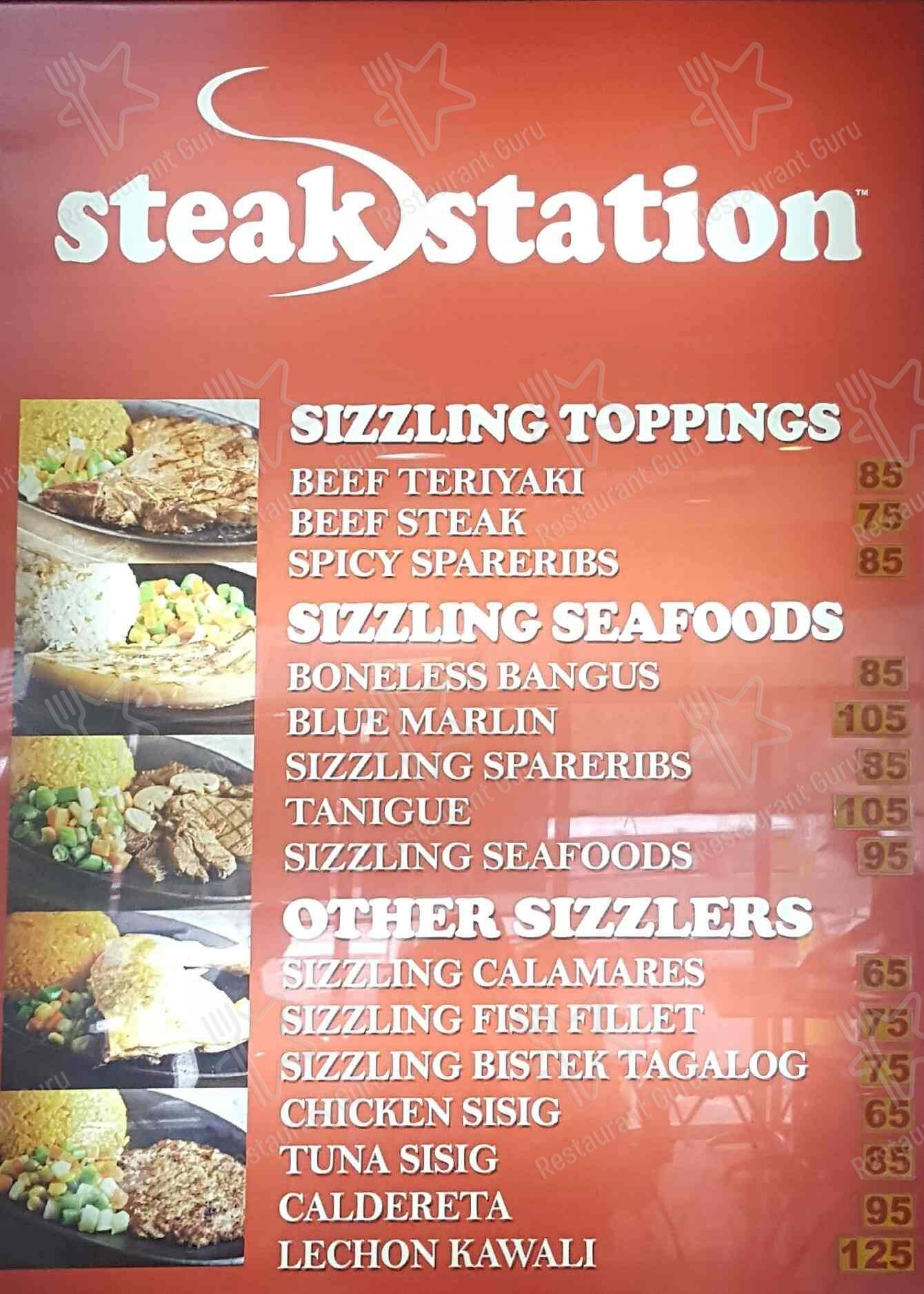 Menu at Steak Station steakhouse, Manila, Lot 41-42-55-56 Paquita St