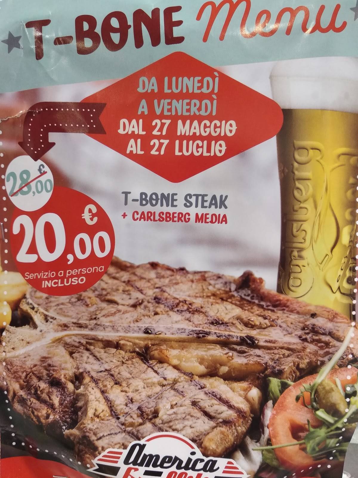 Menu da America Graffiti ristorante, Vigonza