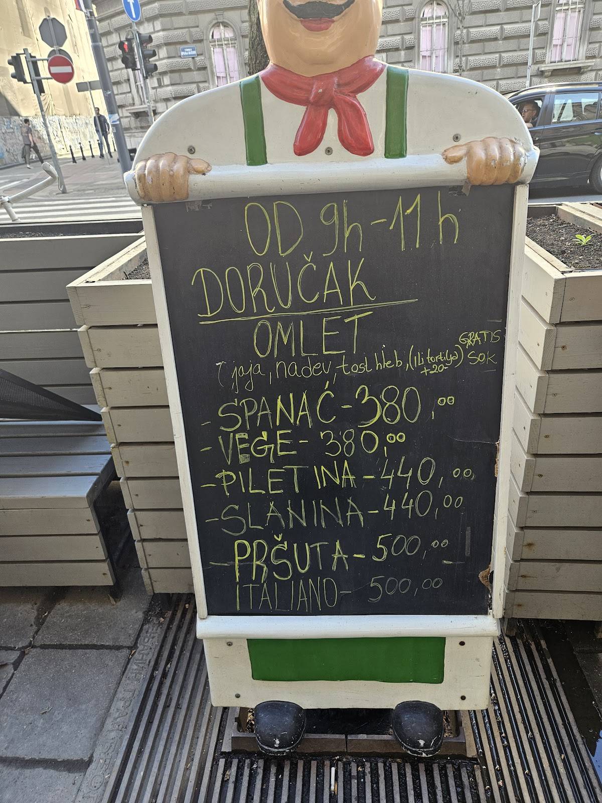 Menu at Street Pasta Bar - Kralja Milana 6 Terazije, Belgrade