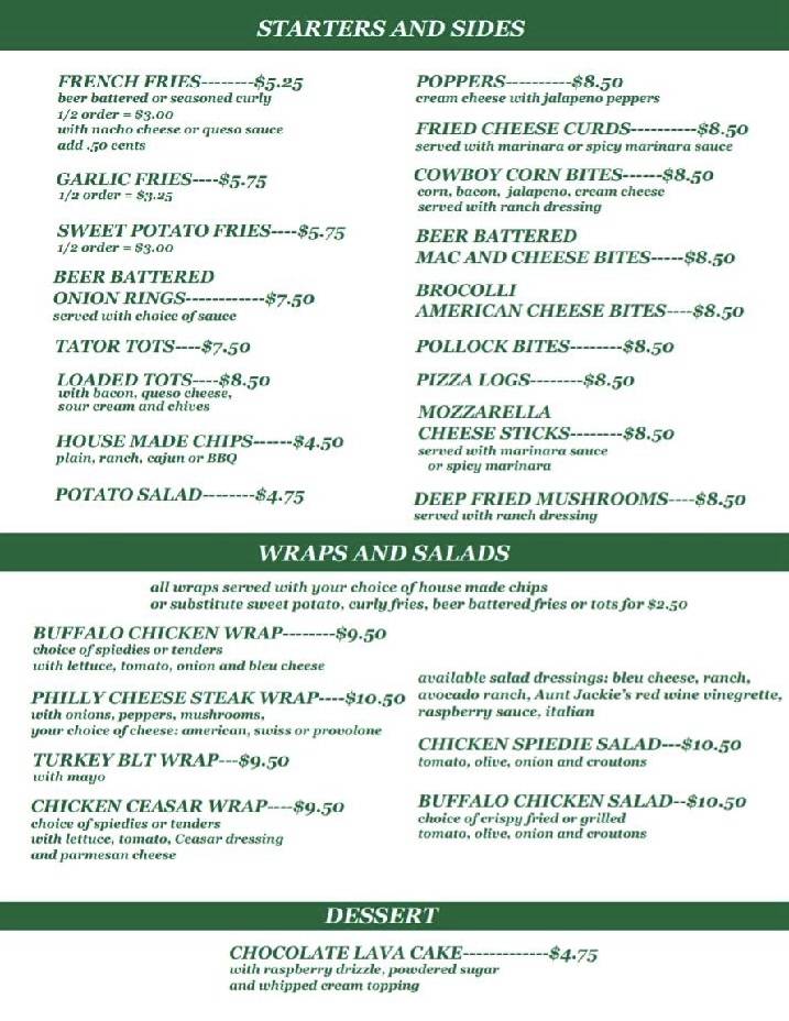 Menu at Stu's Place pub & bar, Endicott