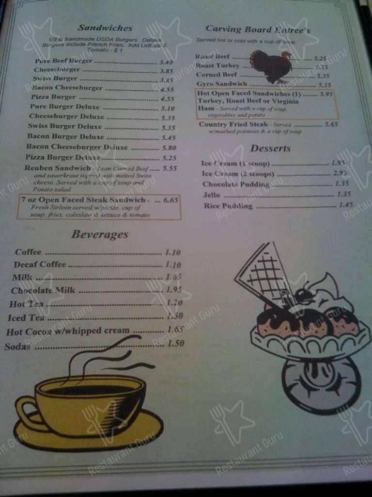 Menu at Sugarmill Restaurant, Homosassa
