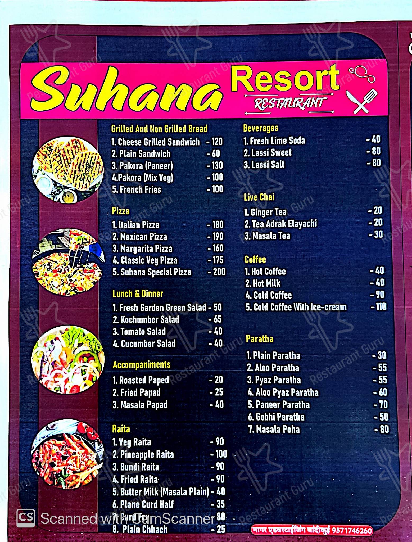 Menu at Suhana Resort & Restaurant, Bandikui