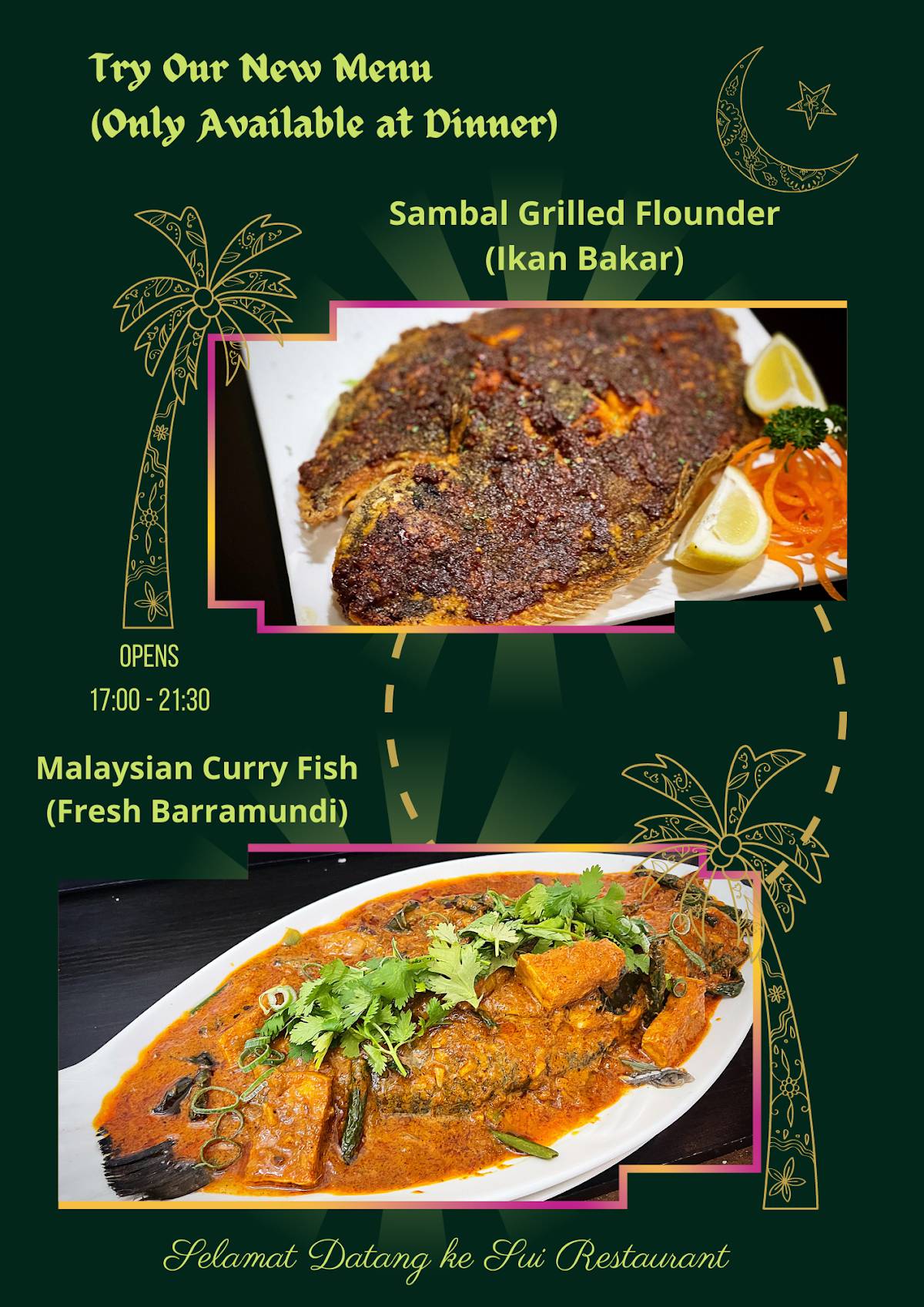 Menu at Sui Restaurant, Unley