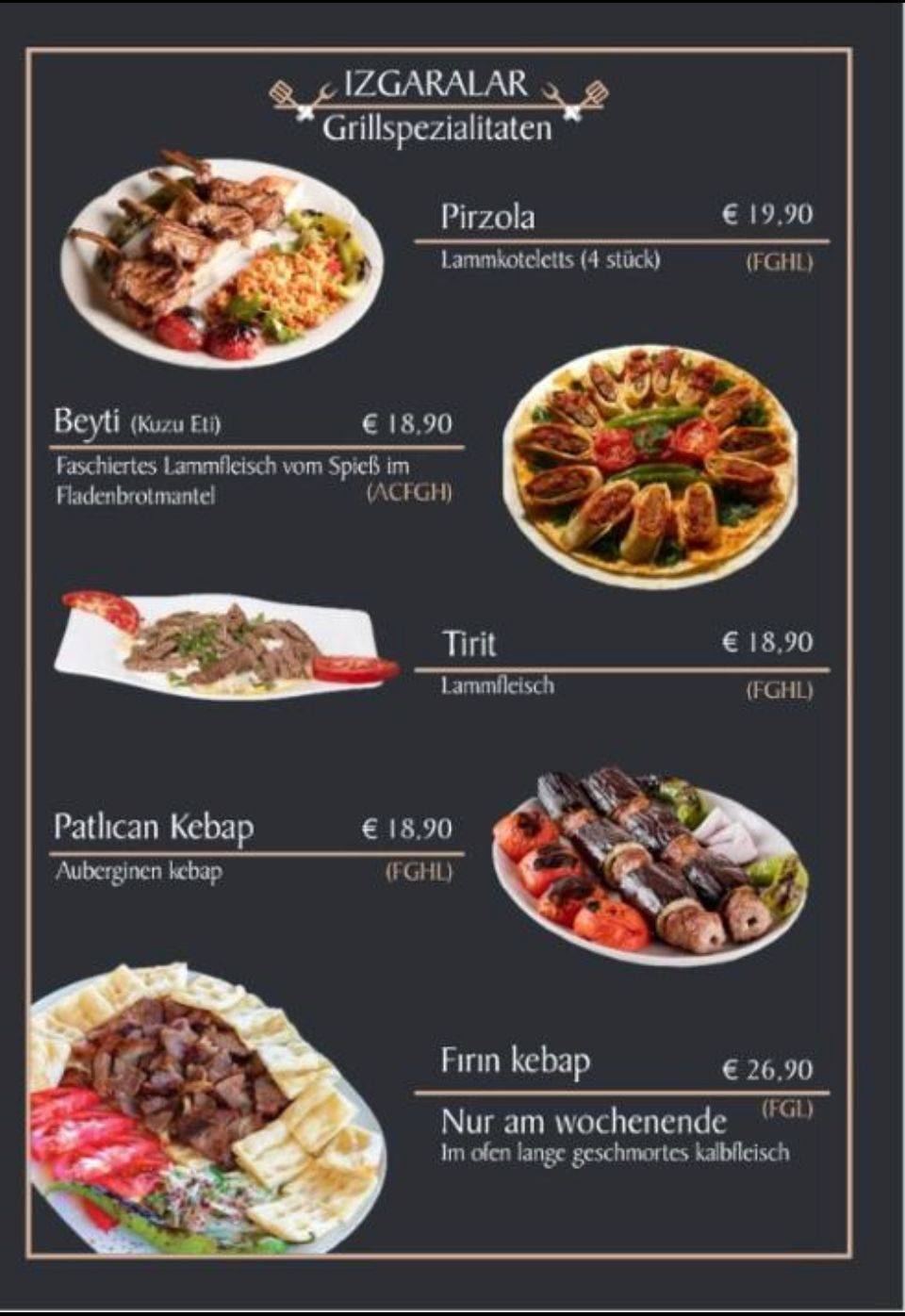 Speisekarte von Sultan Grill Restaurant, Linz
