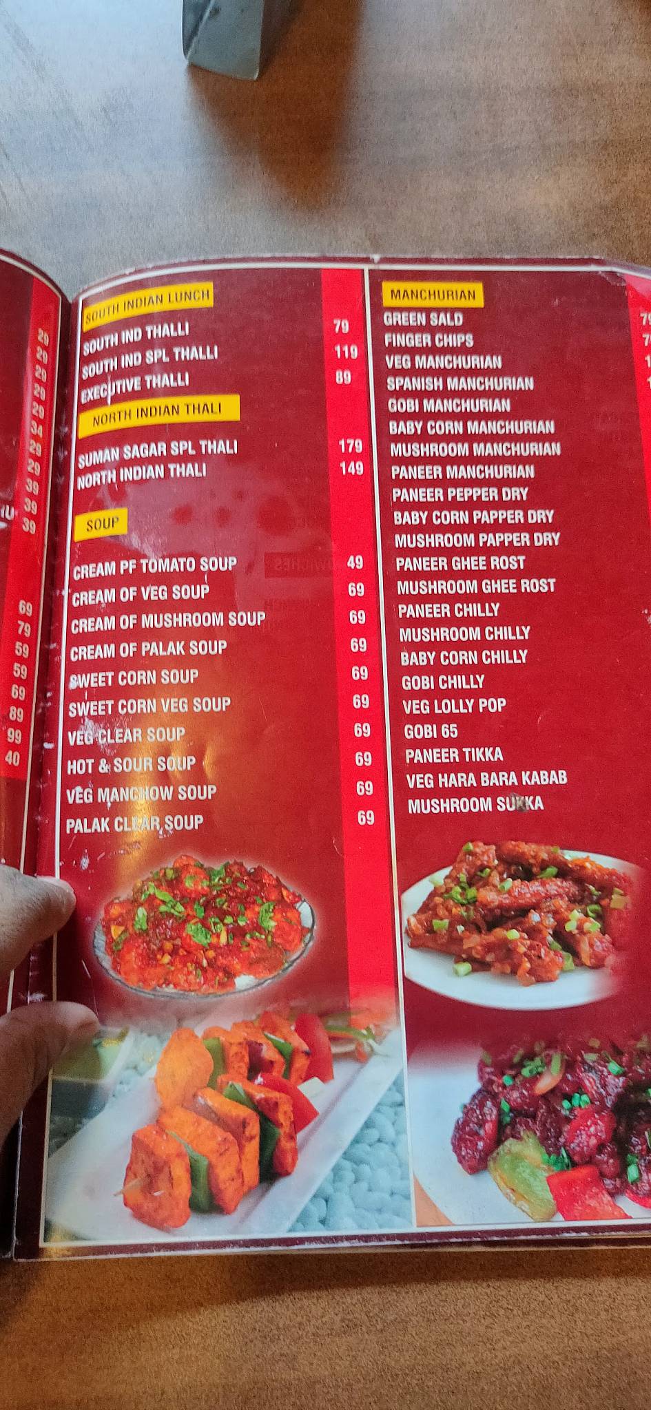 Menu at Suman Sagar Multi Cuisine Veg Restaurant, Mangaluru