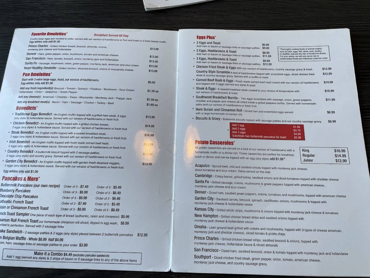 Menu at Summer Kitchen Cafe, La Vista, Giles Rd