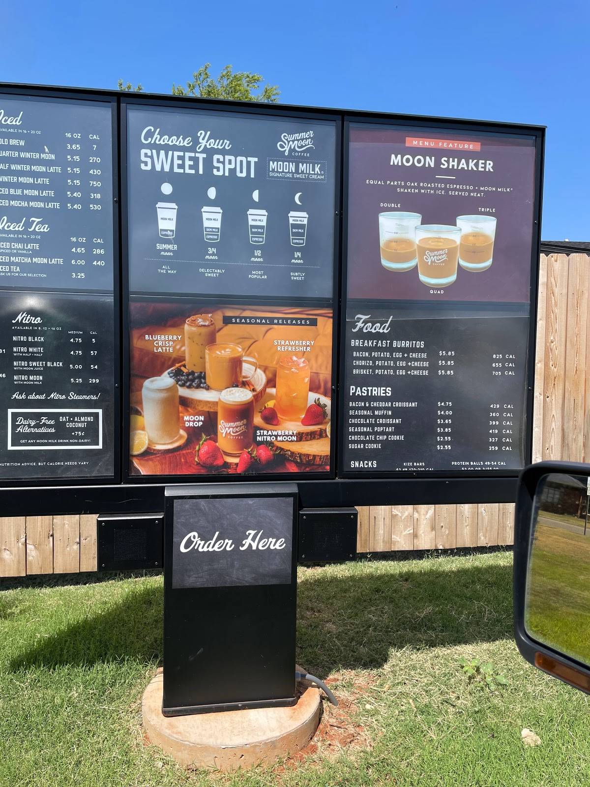 Menu at Summer Moon Coffee (Mayfair, OK) restaurant, Oklahoma City, N ...