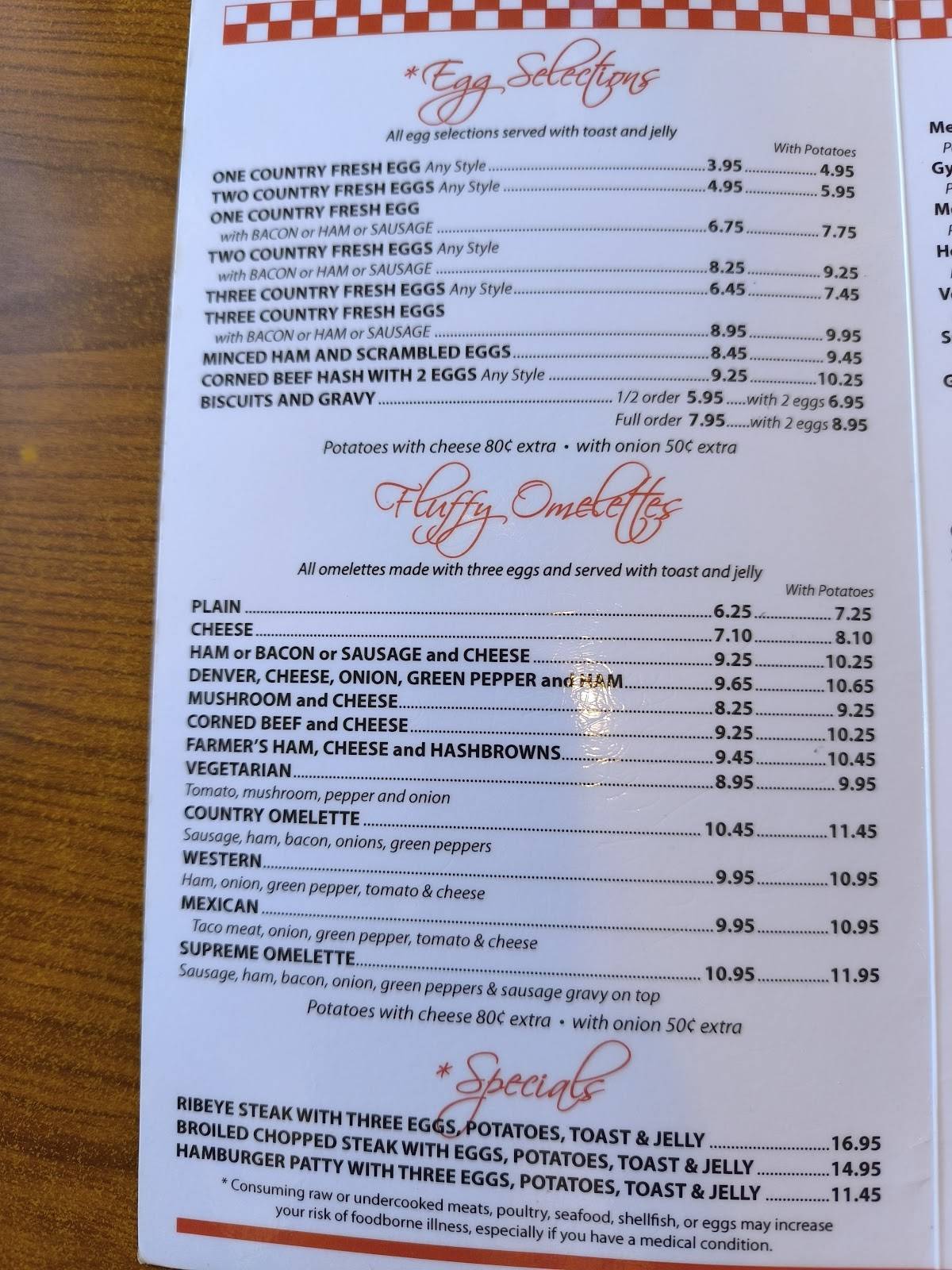 Menu at Sunset Family Restaurant, Manchester