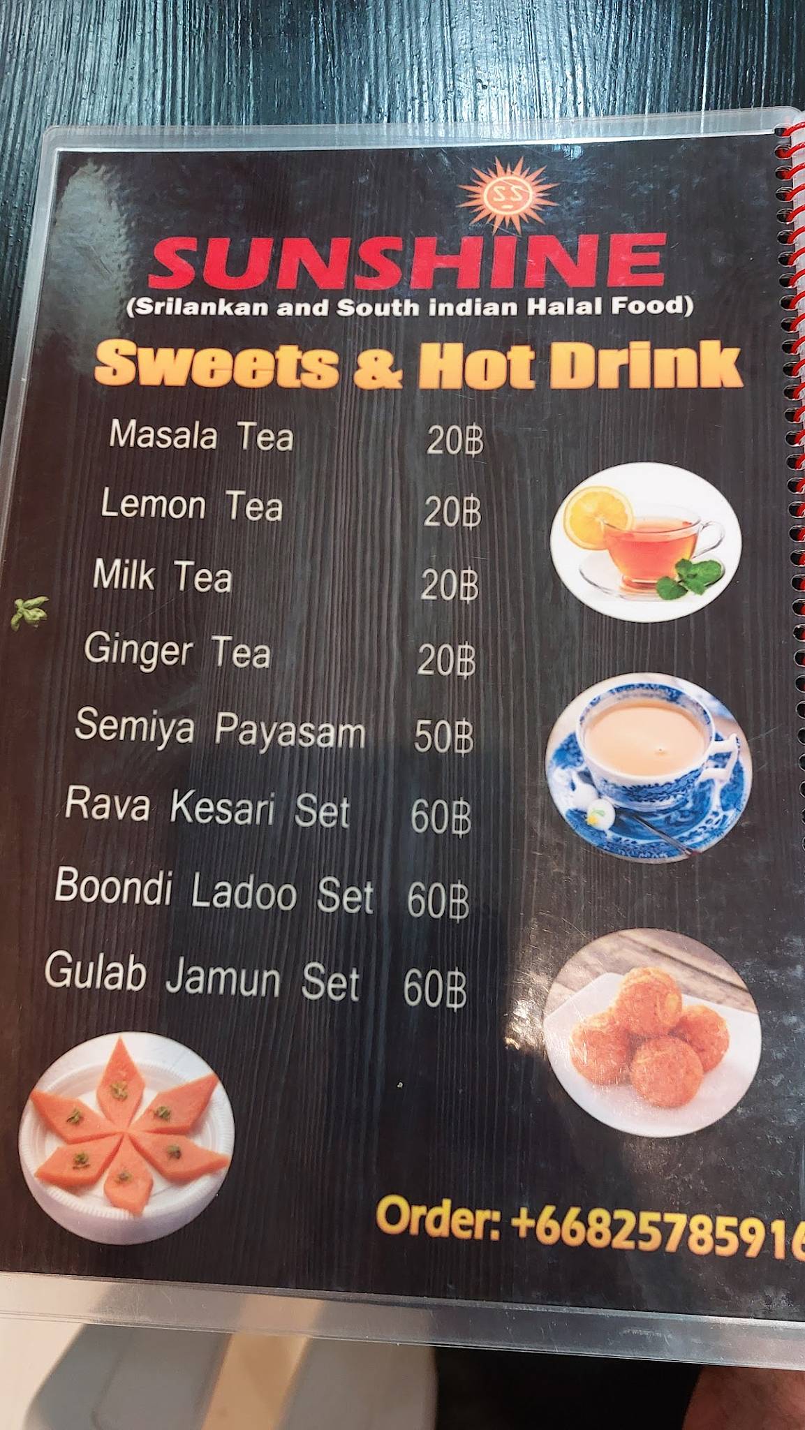 Menu at Sunshine (Srilankan and South indian Halal Food) restaurant ...