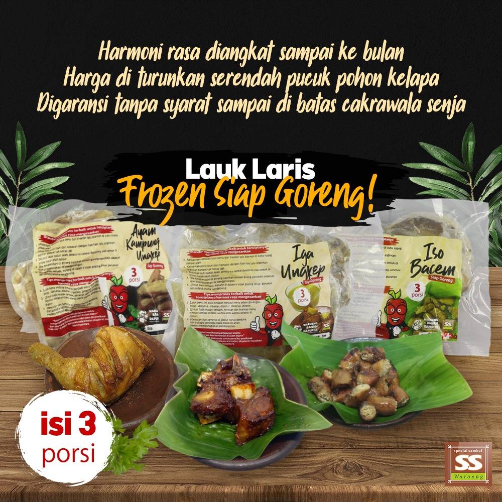 Carta del restaurante Waroeng Spesial Sambal "SS" Arjuna, Surabaya