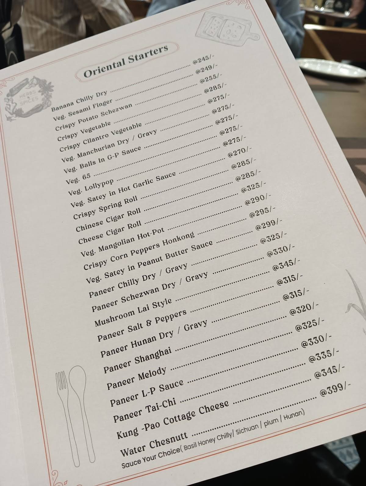 Menu at Roman Dine, Surat