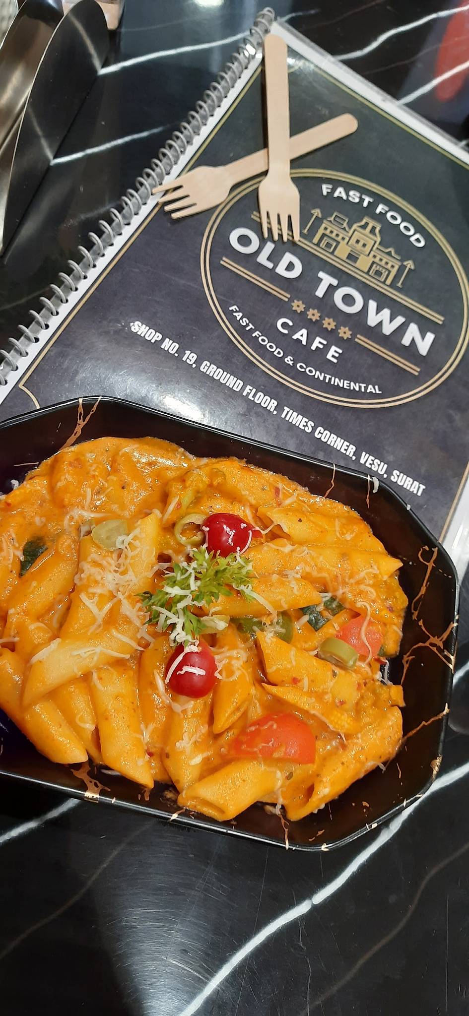 Menu at The Old Town Cafe, Surat