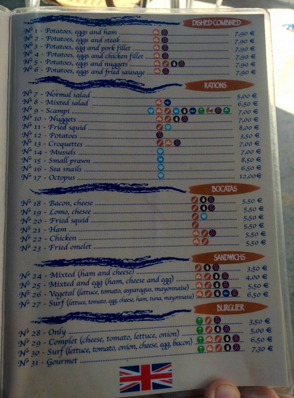 Carta de Surf Café Somo, Somo