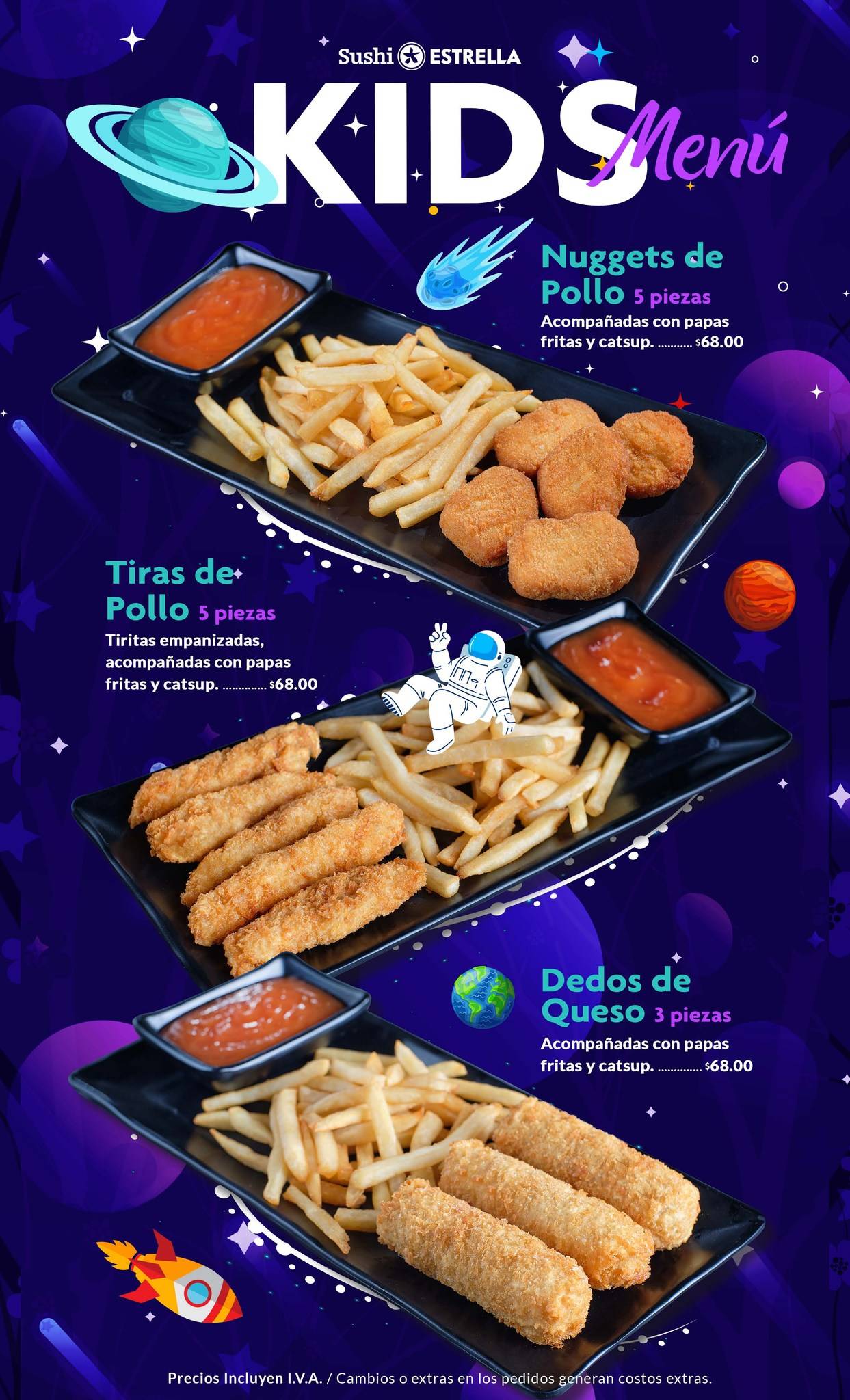 Carta del restaurante Sushi Estrella, Reynosa