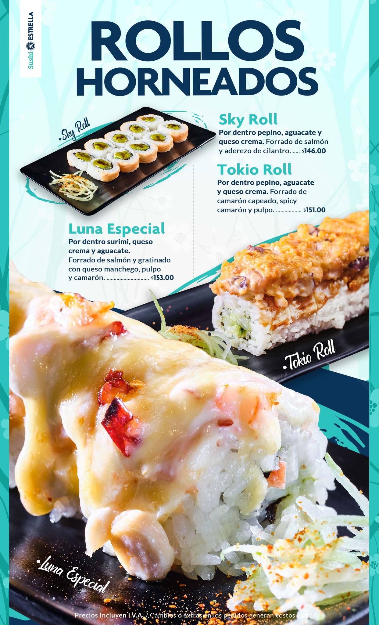 Carta del restaurante Sushi Estrella, Reynosa